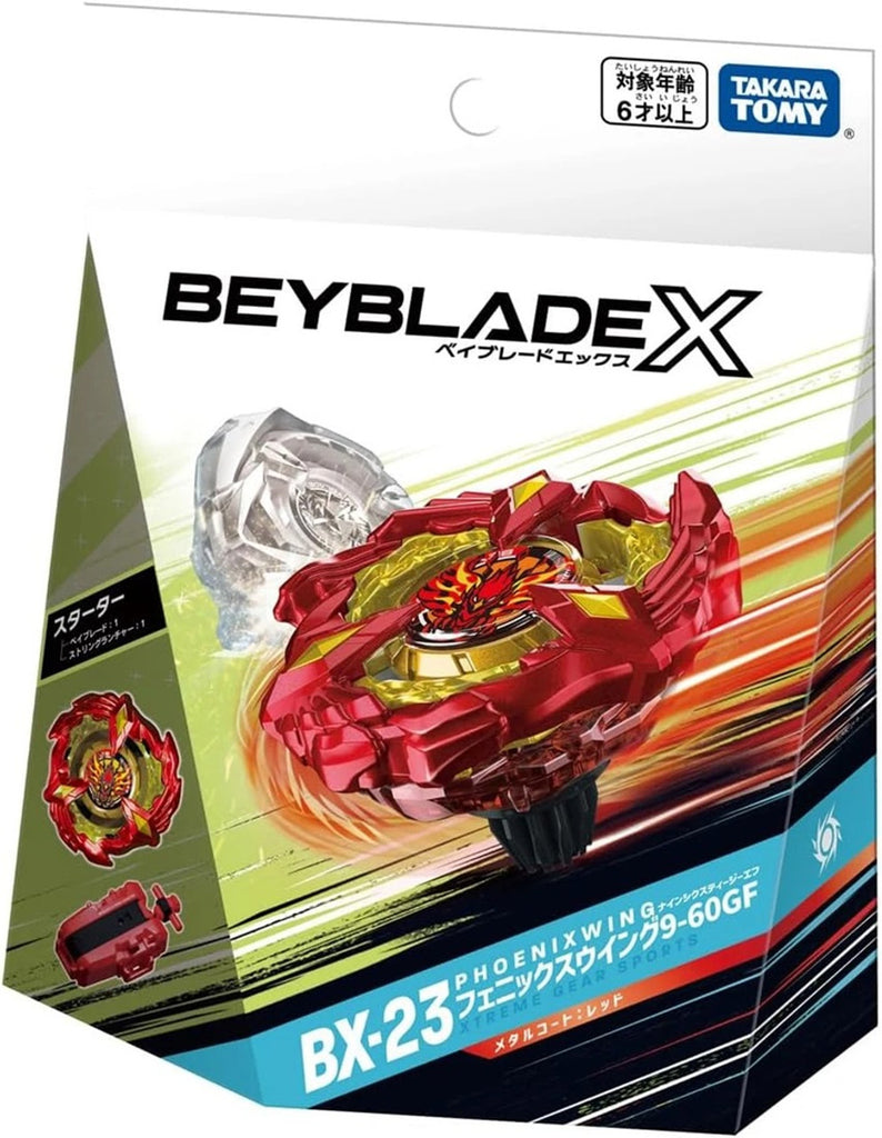 Takara Tomy Beyblade X Starter Set - BX-23 Phoenix Wing Metallic Red ...