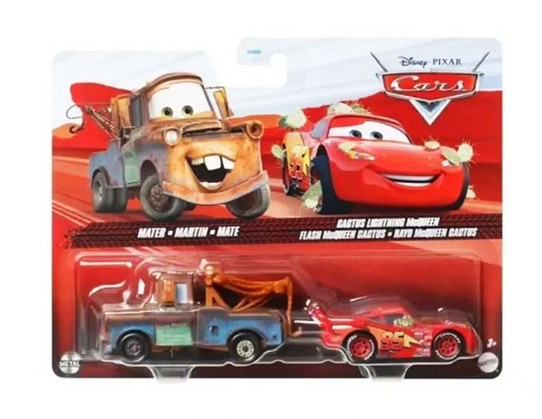 Disney Pixar Cars 2 Pack - Mater and Cactus Lightning McQueen | Funky Toys