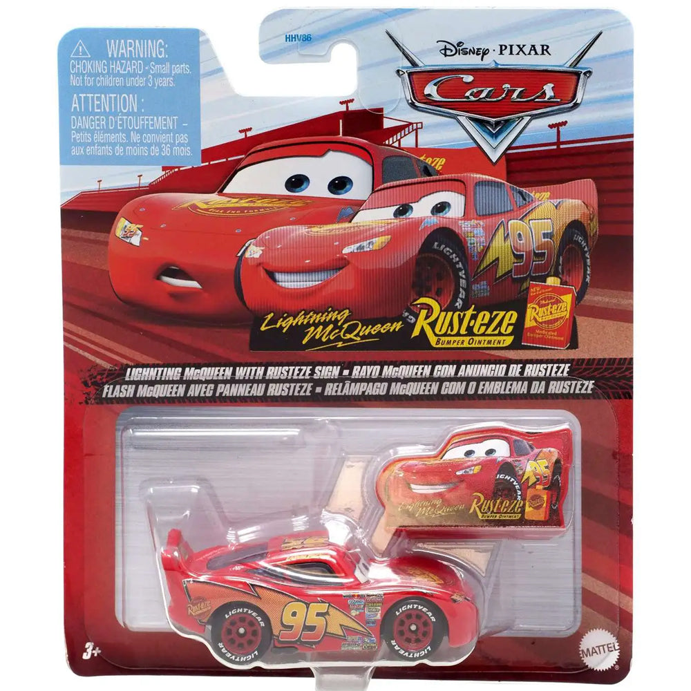 Disney Pixar Cars - Lighting McQueen with Rusteze Sign | Funky Toys