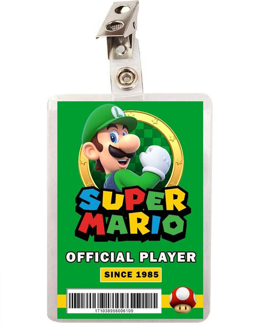 Super Mario Luigi Official Player ID Badge | Funky Toys