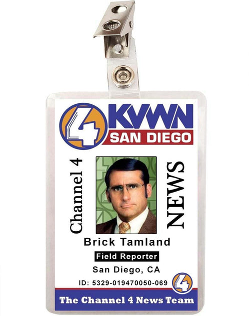 Anchorman Movie Brick Tamland ID Badge | Funky Toys