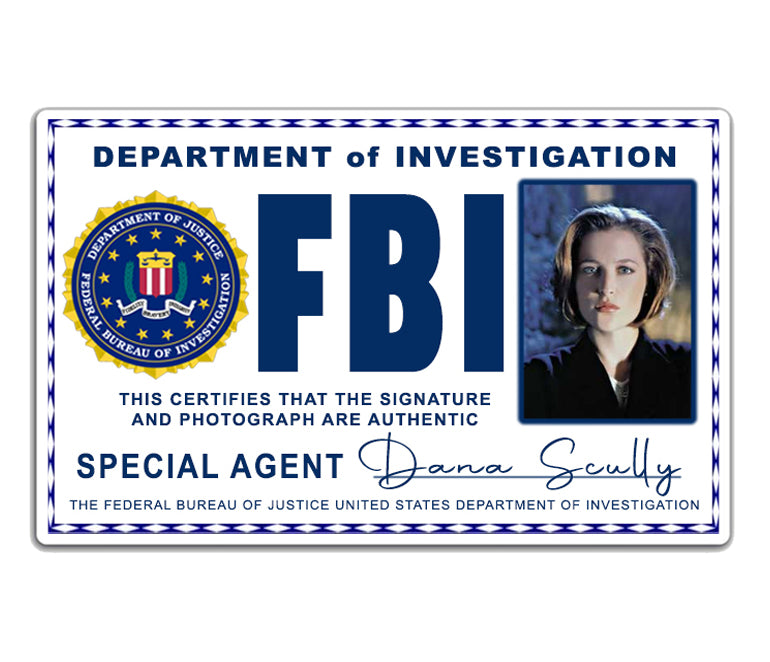 X FILES Dana Scully FBI ID Card | Funky Toys