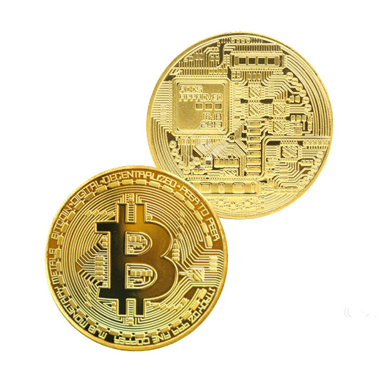 Bitcoin Coin - Gold Metal Physical Blockchain Cryptocurrency Collectib ...