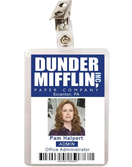 The Office Pam Halpert Dunder Mifflin ID Badge | Funky Toys